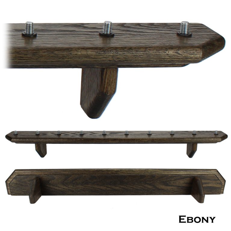 Tap Handle Display Shelf - 10 Place Solid Oak - Display Shack