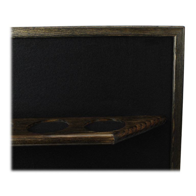 Pint Glass Display Shelf - 24 placement holes - Solid Oak - Display Shack