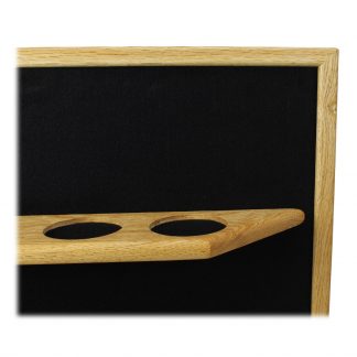 Pint Glass Display Shelf - 24 placement holes - Solid Oak - Display Shack