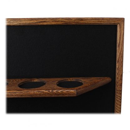 Pint Glass Display Shelf - 24 placement holes - Solid Oak - Display Shack