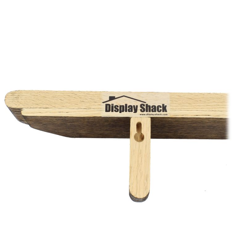 Tap Handle Display Shelf - 10 Place Solid Oak - Display Shack