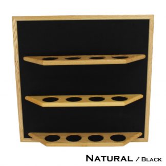 Pint Beer Glass Display Shelf - 12 place - Solid Oak - Display Shack