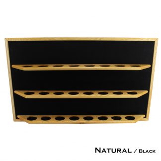 Pint Glass Display Shelf - 24 placement holes - Solid Oak - Display Shack
