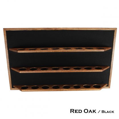 Pint Glass Display Shelf - 24 placement holes - Solid Oak - Display Shack