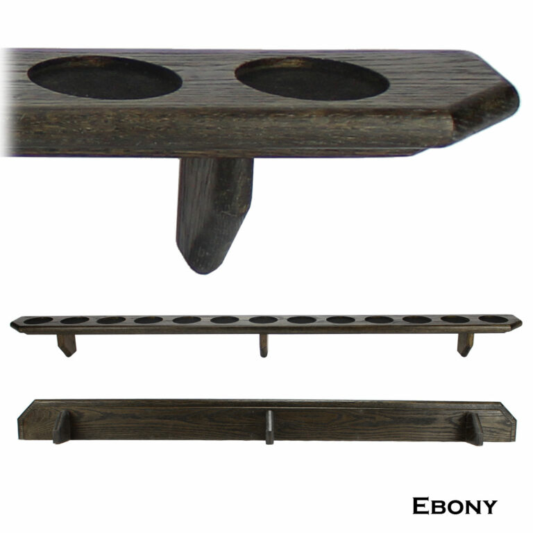 Beer Pint Glassware Display Shelf - 13 Place Solid Oak