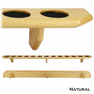 Beer Pint Glassware Display Shelf - 13 Place Solid Oak