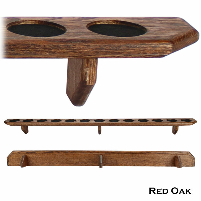 Beer Pint Glassware Display Shelf - 13 Place Solid Oak