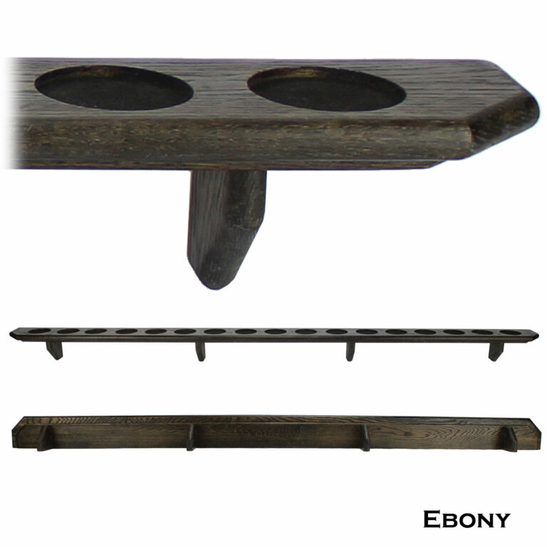 Beer Pint Glassware Display Shelf - 17 Place Solid Oak